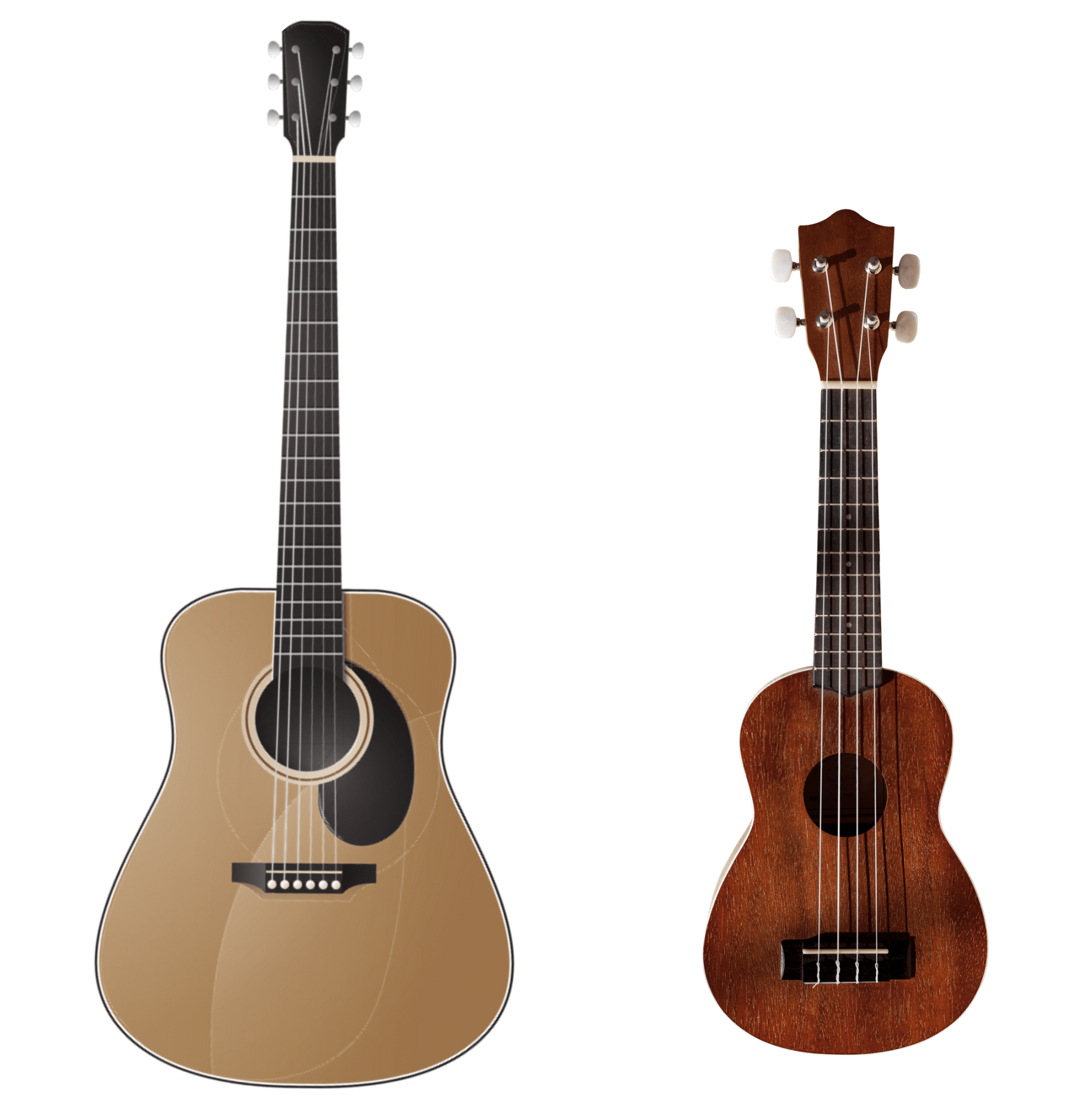 Guitar Vs Ukulele - musicmaster.in